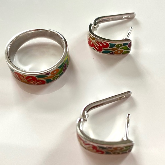 Valtera | Jewelry | Valtera Sterling Silver Set Ring And Earrings With ...